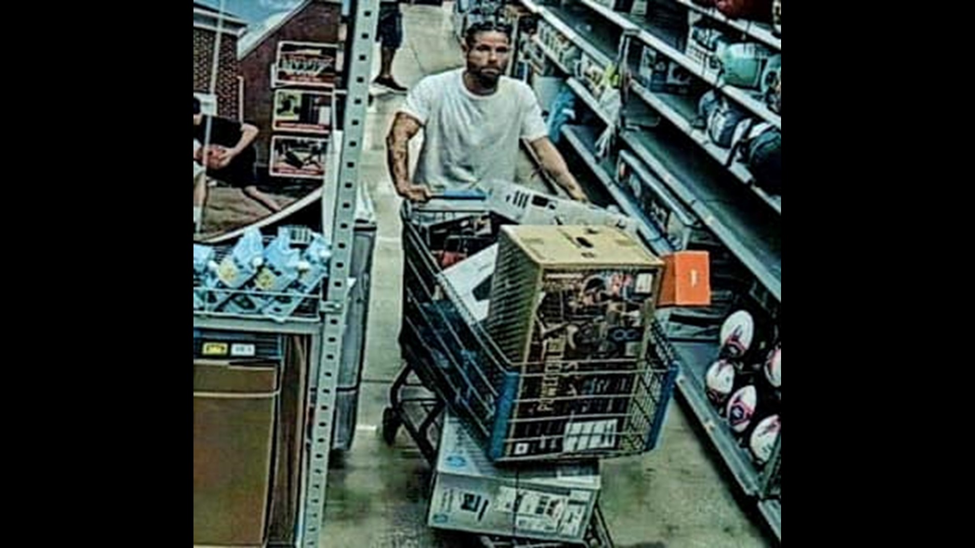 Shoplifting suspect takes cart full of electronics | wwltv.com