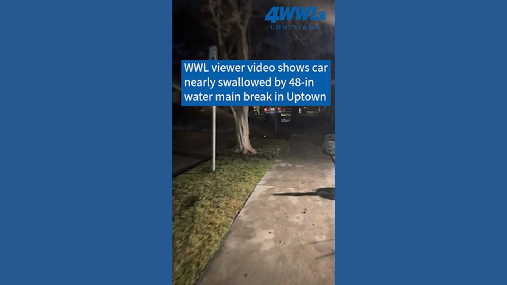 Water main break floods Uptown streets; car swallowed by sinkhole ...
