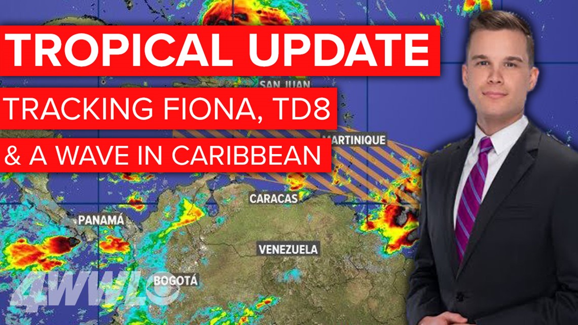 Tuesday morning tropics update: TD 8, Hurricane Fiona & another wave heading towards the ...