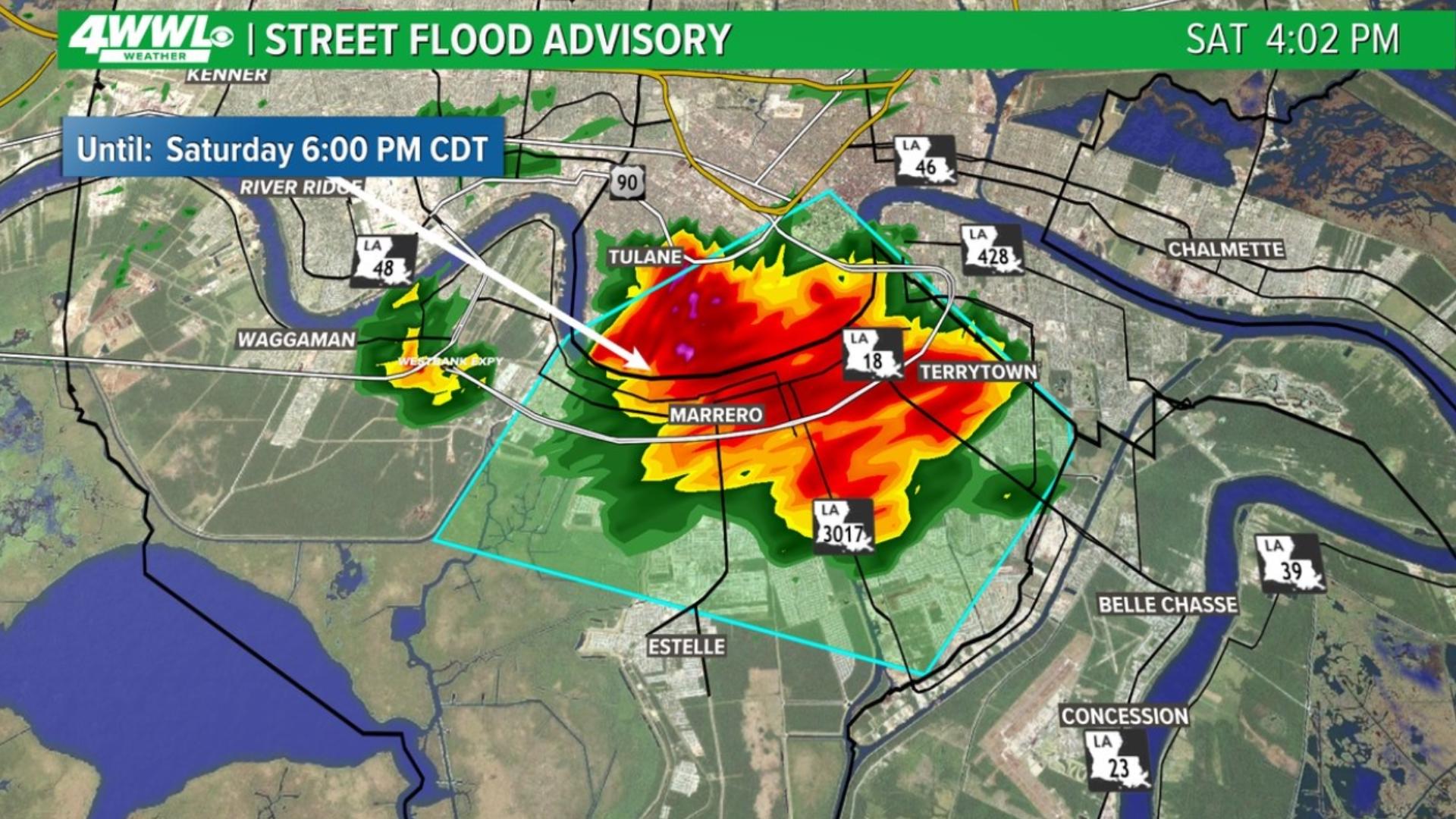 Street Flood Advisory issued for parts of Orleans, Jefferson, and ...