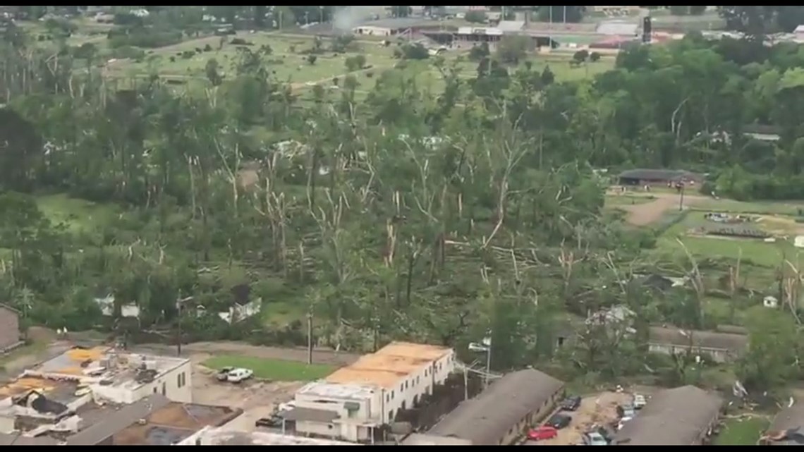 Drone video shows aftermath of Ruston, Louisiana Tech tornado | wwltv.com