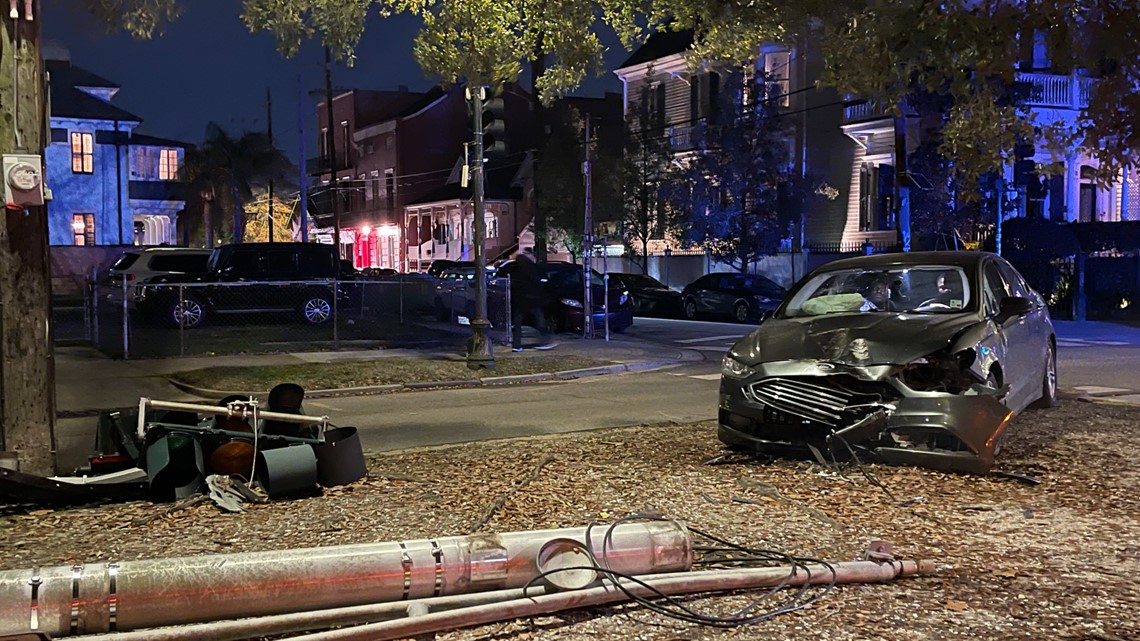 Two cars crash into each other, knock out traffic lights | wwltv.com