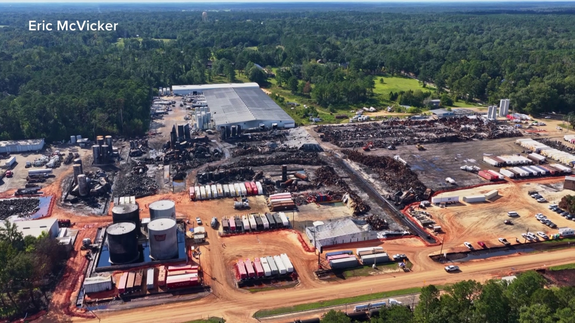 Drone footage reveals chemical plant explosion impact | wwltv.com