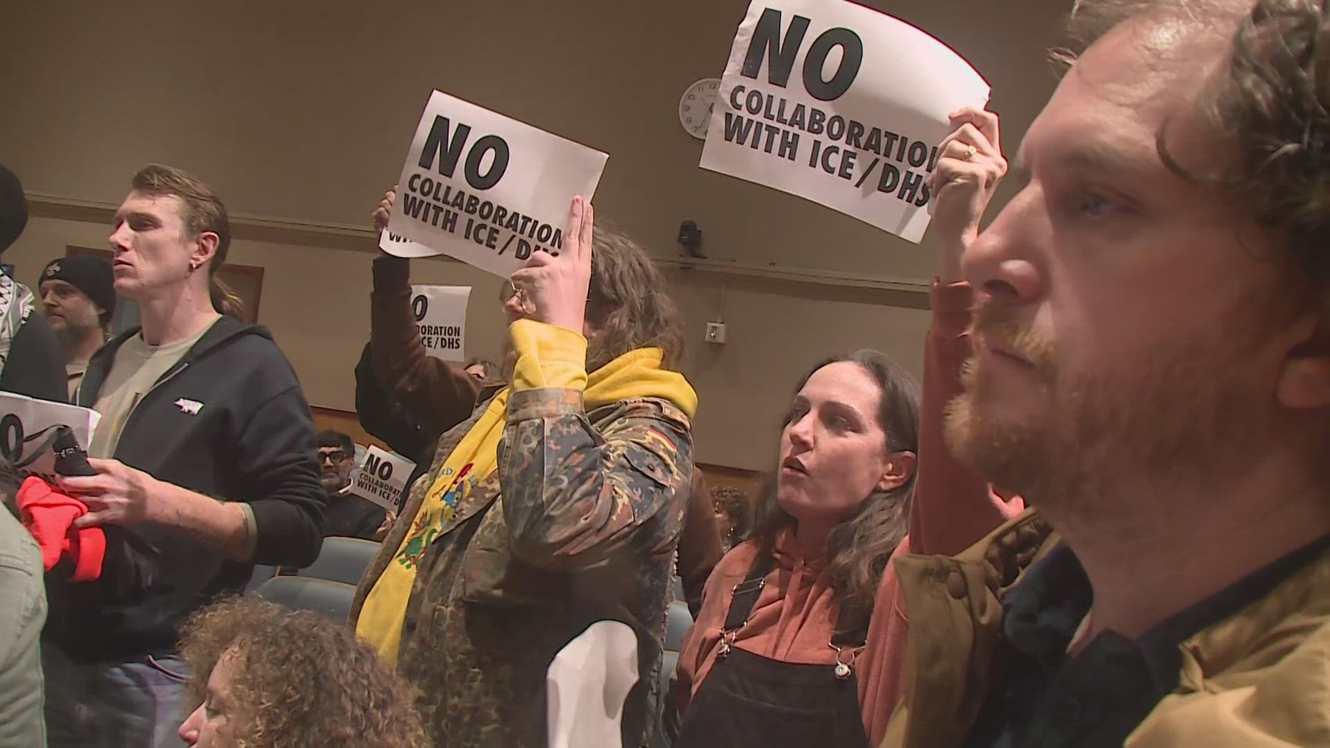 Protest over Border Patrol operation breaks out at City Hall | wwltv.com