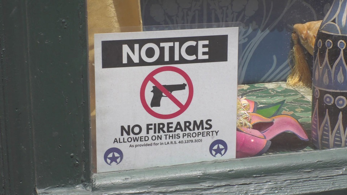 New Orleans businesses add 'No guns' signs as law changes | wwltv.com