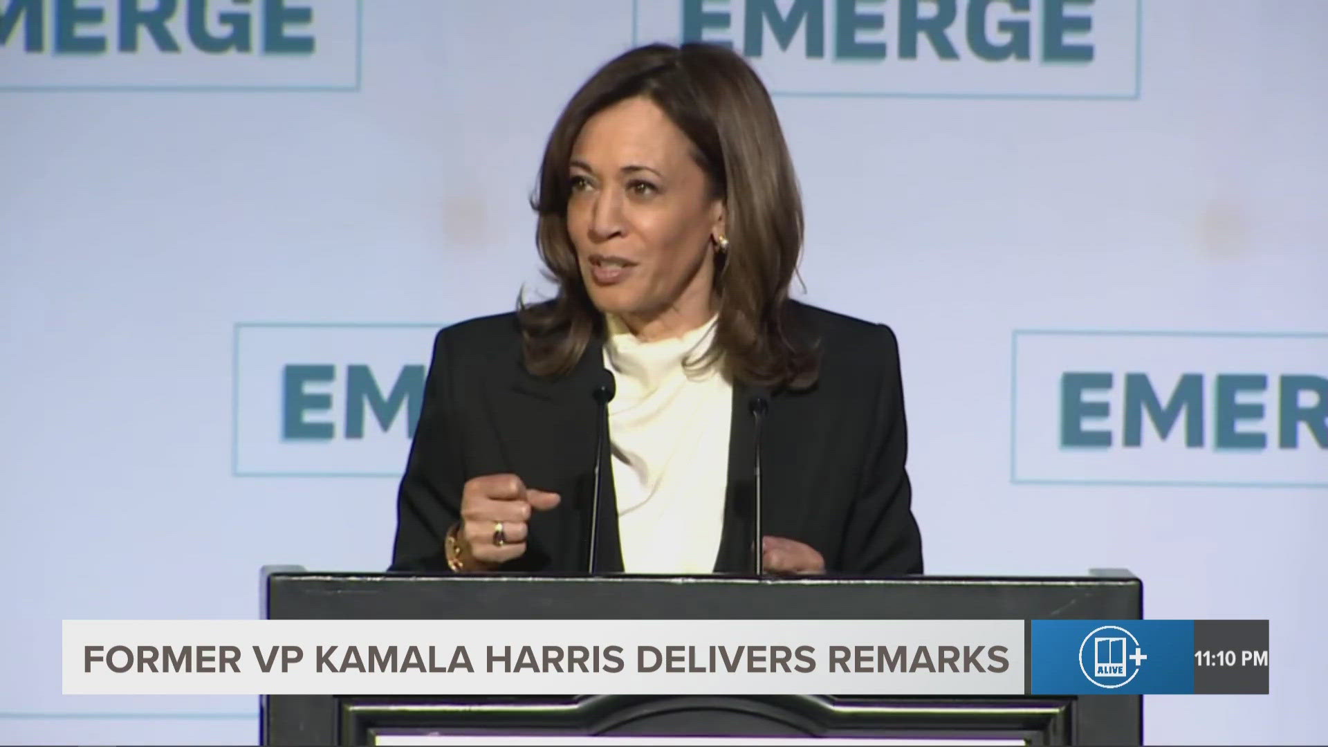 Kamala Harris speech: Former VP re-emerges for high-profile speech ...